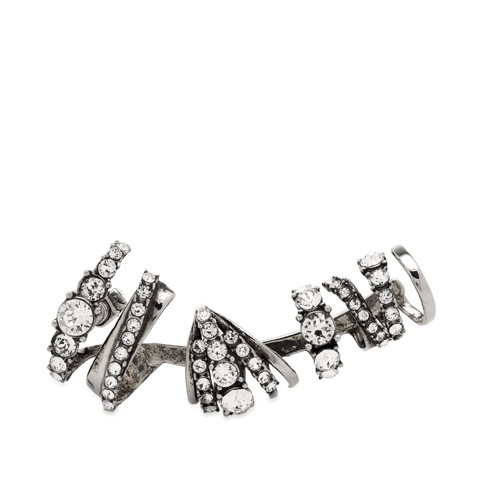 Alexander McQueen Jewel Multi Ear Cuff Antique Silver | END. (KR)