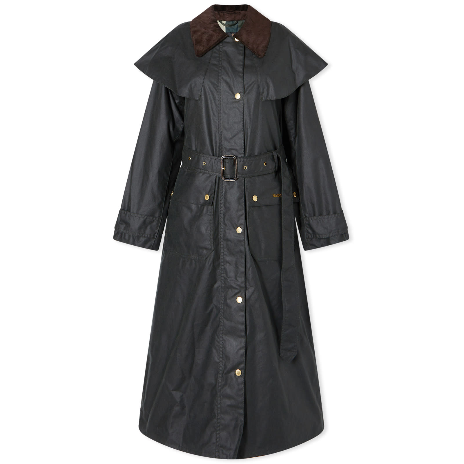 Barbour Fellbeck Longline Wax Coat Sage & Ancient | END. (KR)