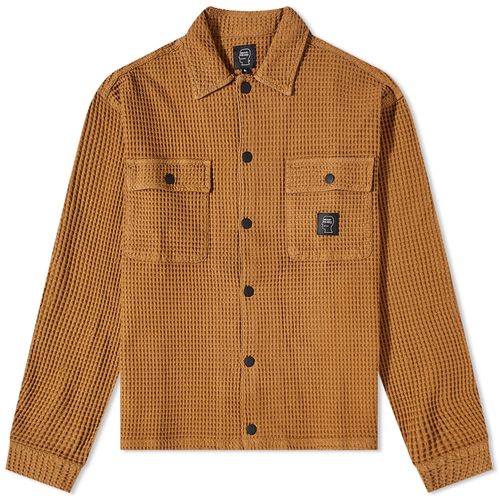 Brain Dead Waffle Snap Front Overshirt Light Brown | END. (GB)