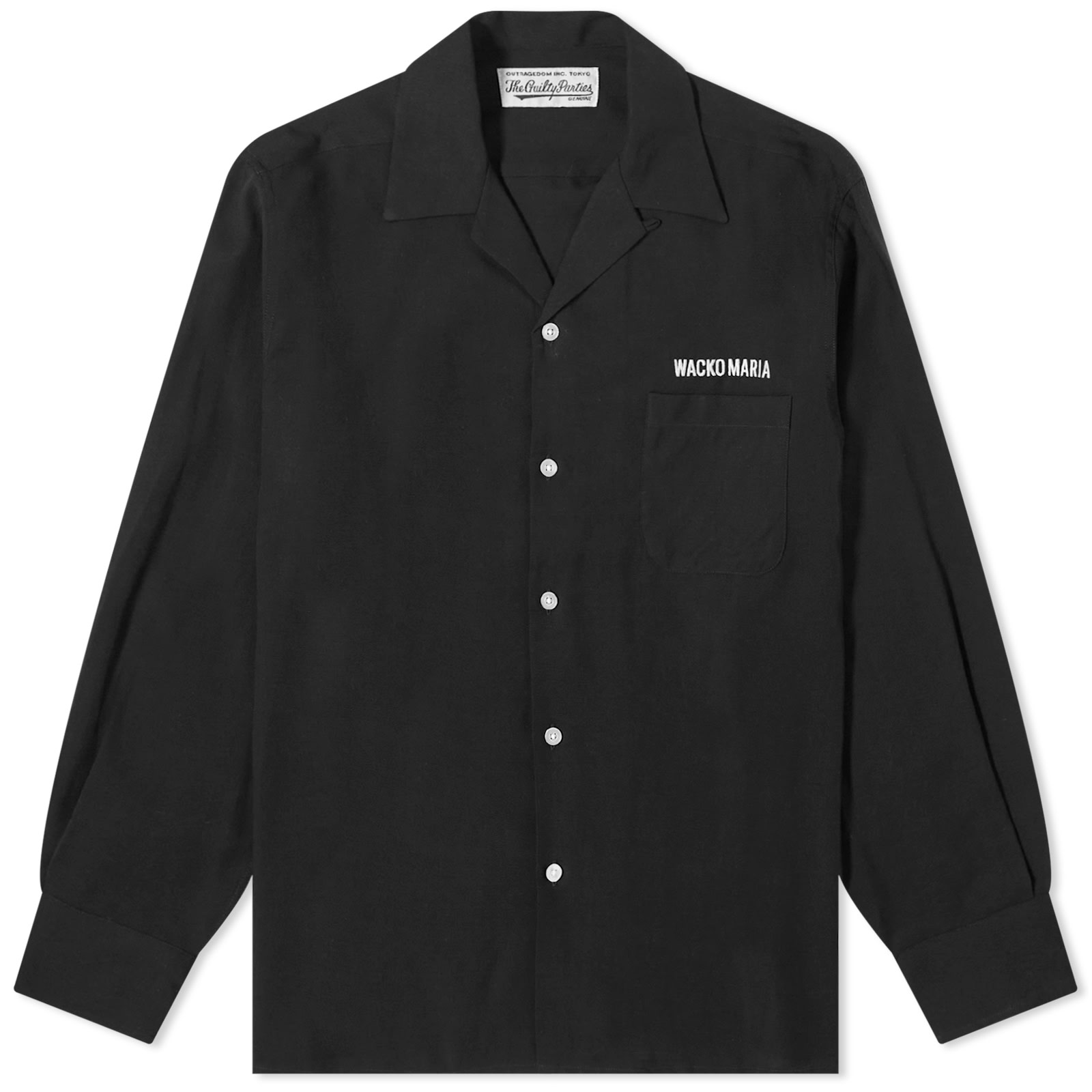 Wacko Maria 50's Embroidered Logo Shirt Black | END. (US)