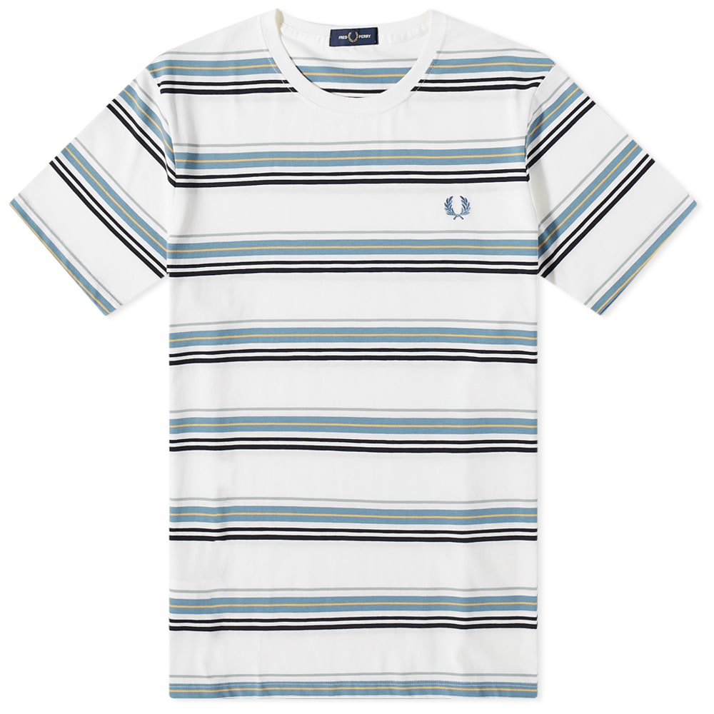 Fred Perry Stripe T-Shirt Snow White | END. (US)
