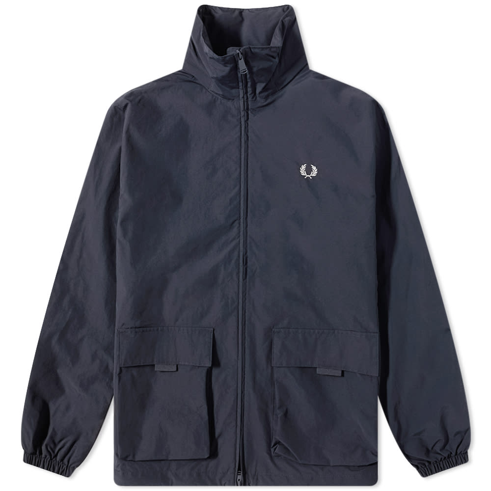 Fred Perry Patch Pocket Zip Through Jacket Navy | END. (GB)