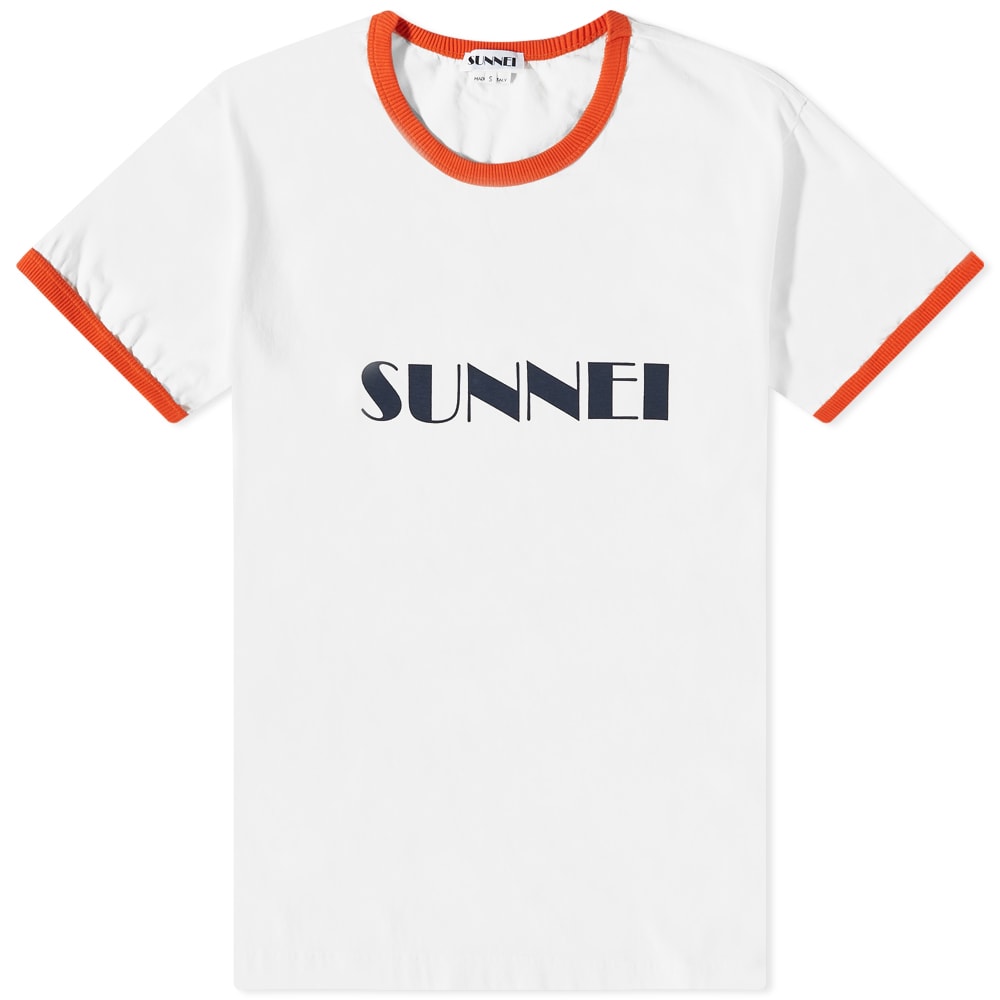 Sunnei Logo Ringer T-Shirt White | END. (KR)