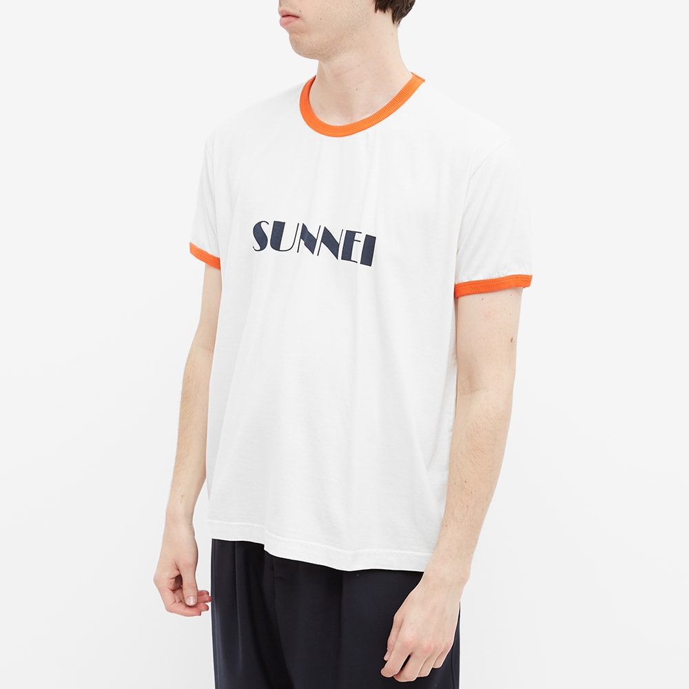 Sunnei Logo Ringer Tee White | END. (Global)