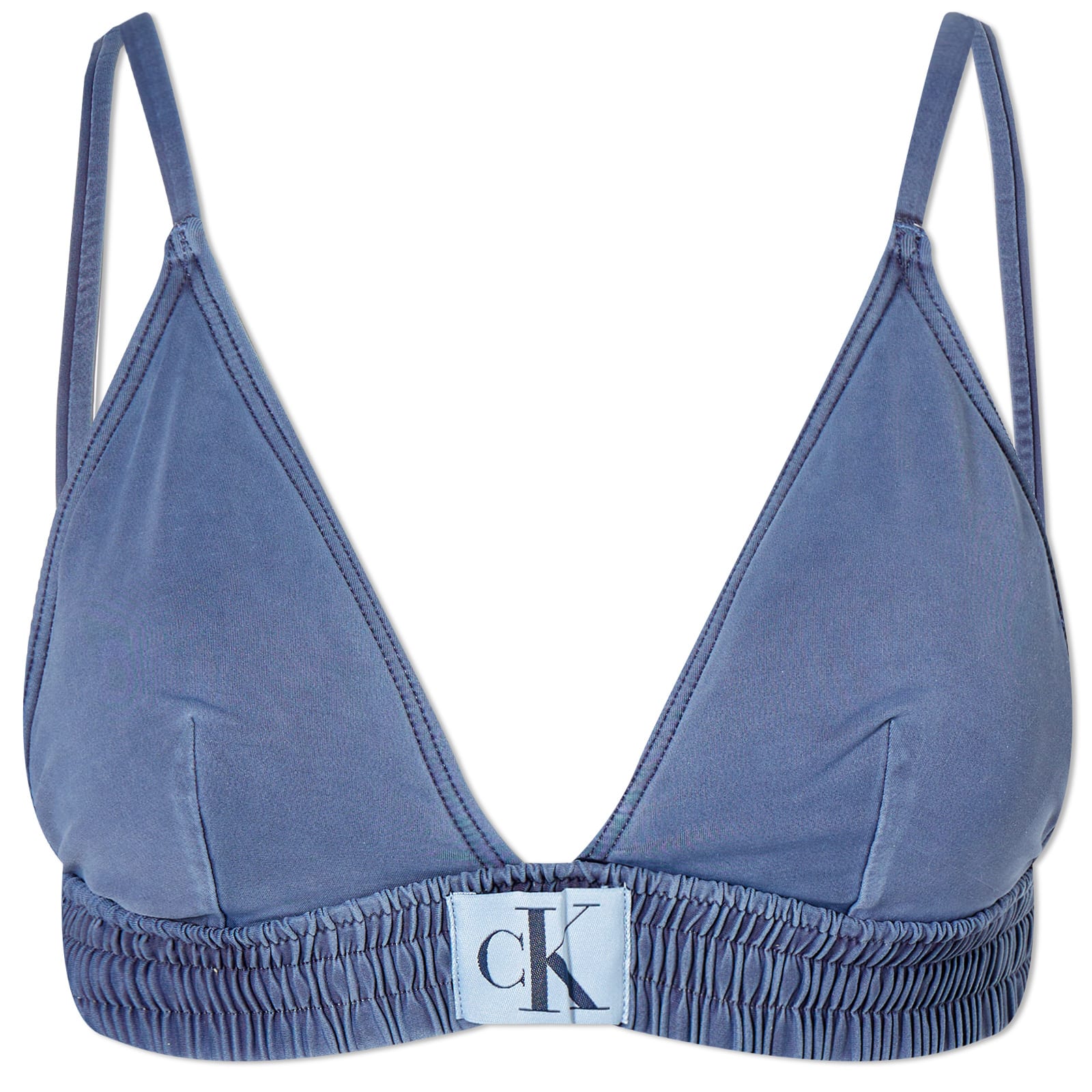 CK Swim Fixed Triangle Bikini Top Navy Iris | END. (AR)