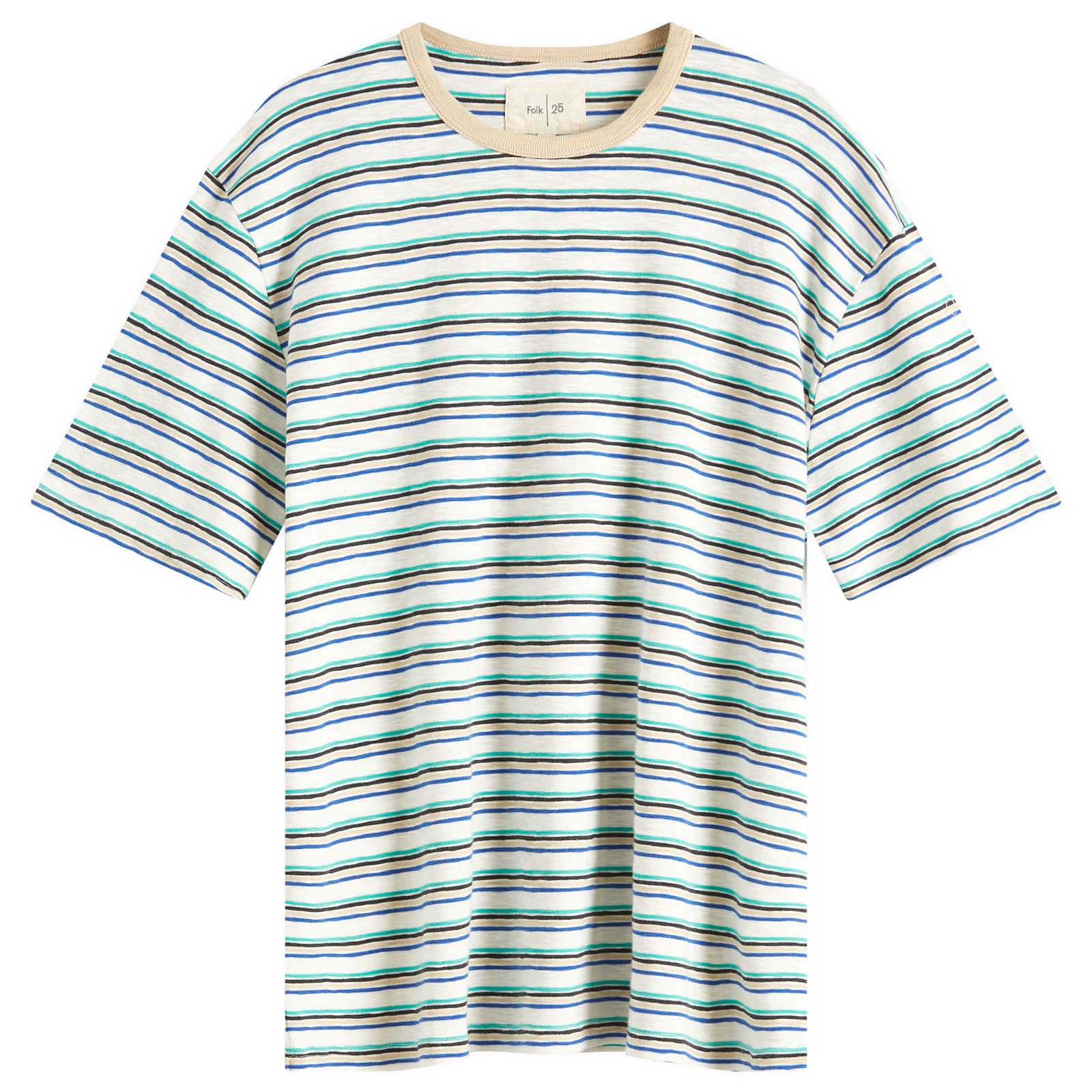 Folk Multistripe T-Shirt Ecru Mix | END. (US)