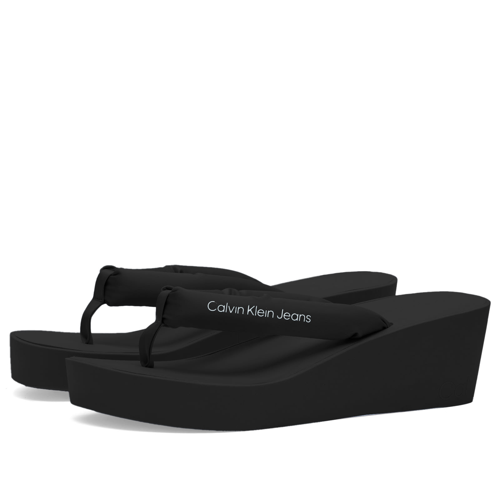 Calvin Klein Padded Flip Flop Black & Bright White | END.