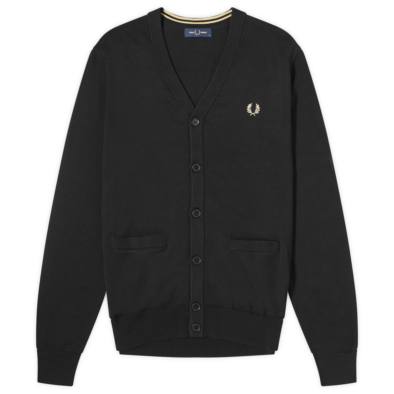 Fred Perry Merino Cardigan Black | END. (US)