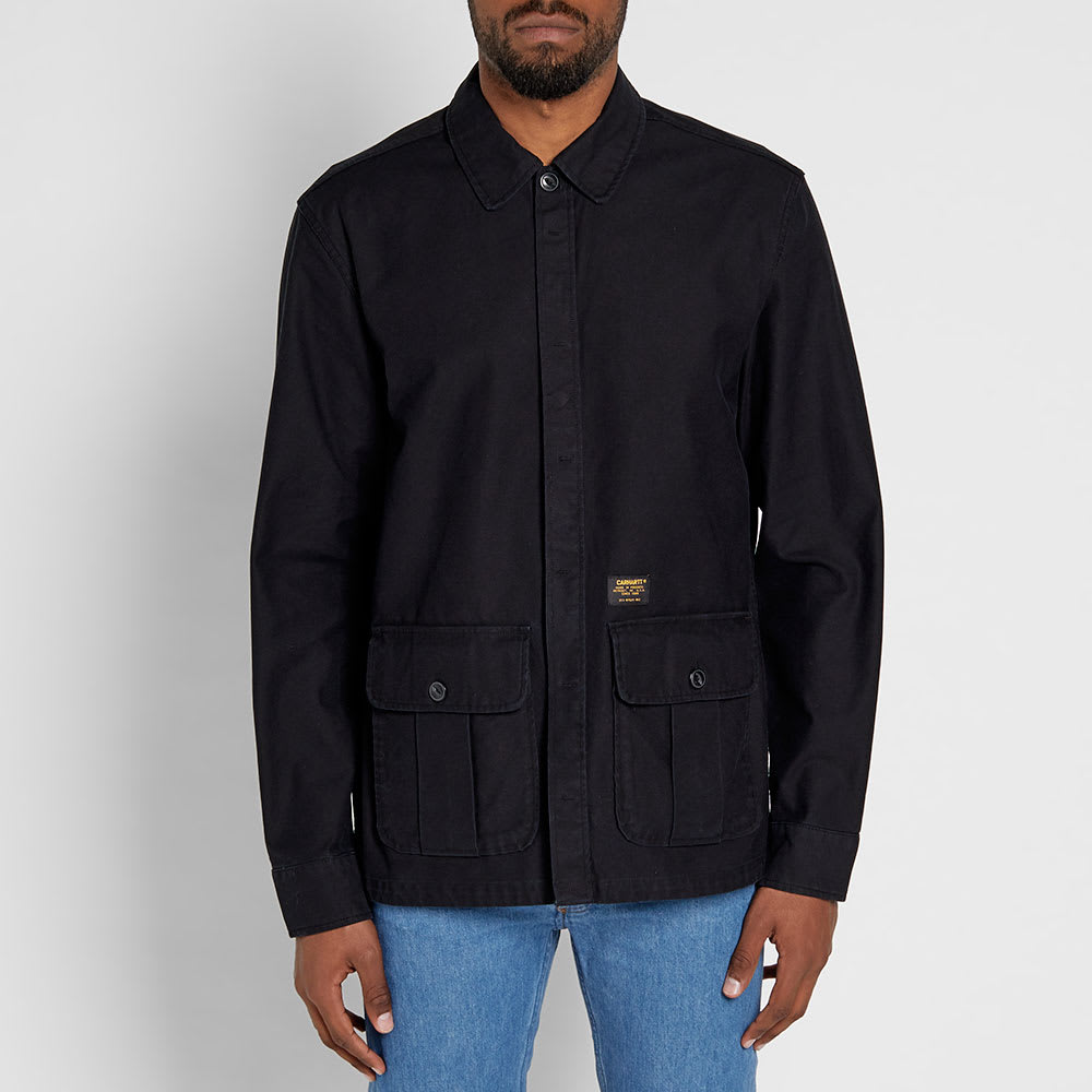 Carhartt WIP Anson Overshirt Black Washed | END.