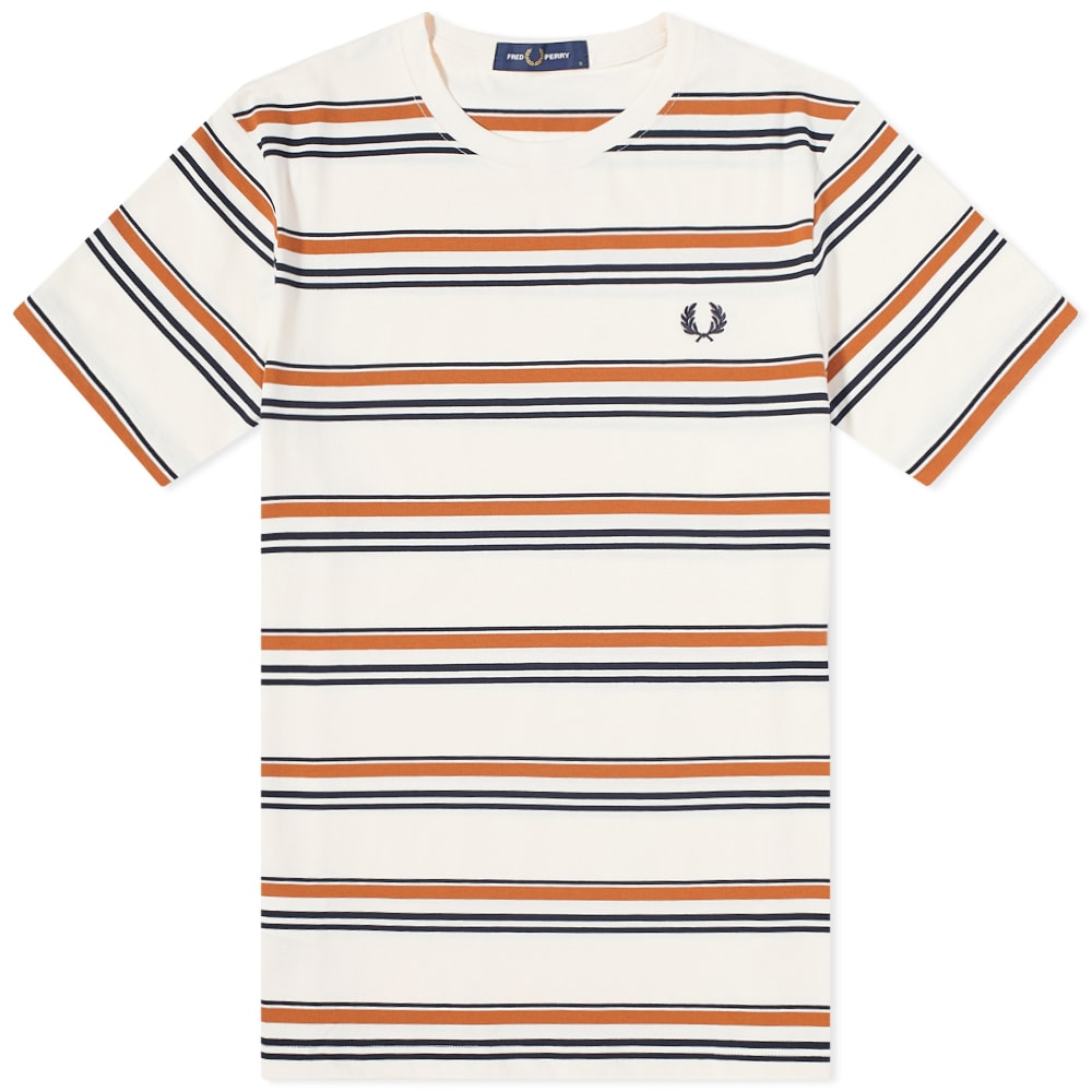 Fred Perry Fine Stripe T-Shirt Ecru | END. (US)