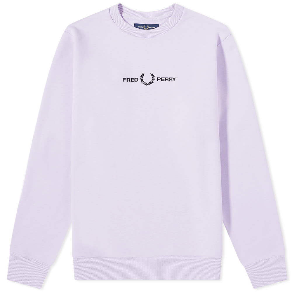 Fred Perry Embroidered Sweat Lilac Soul | END. (GB)