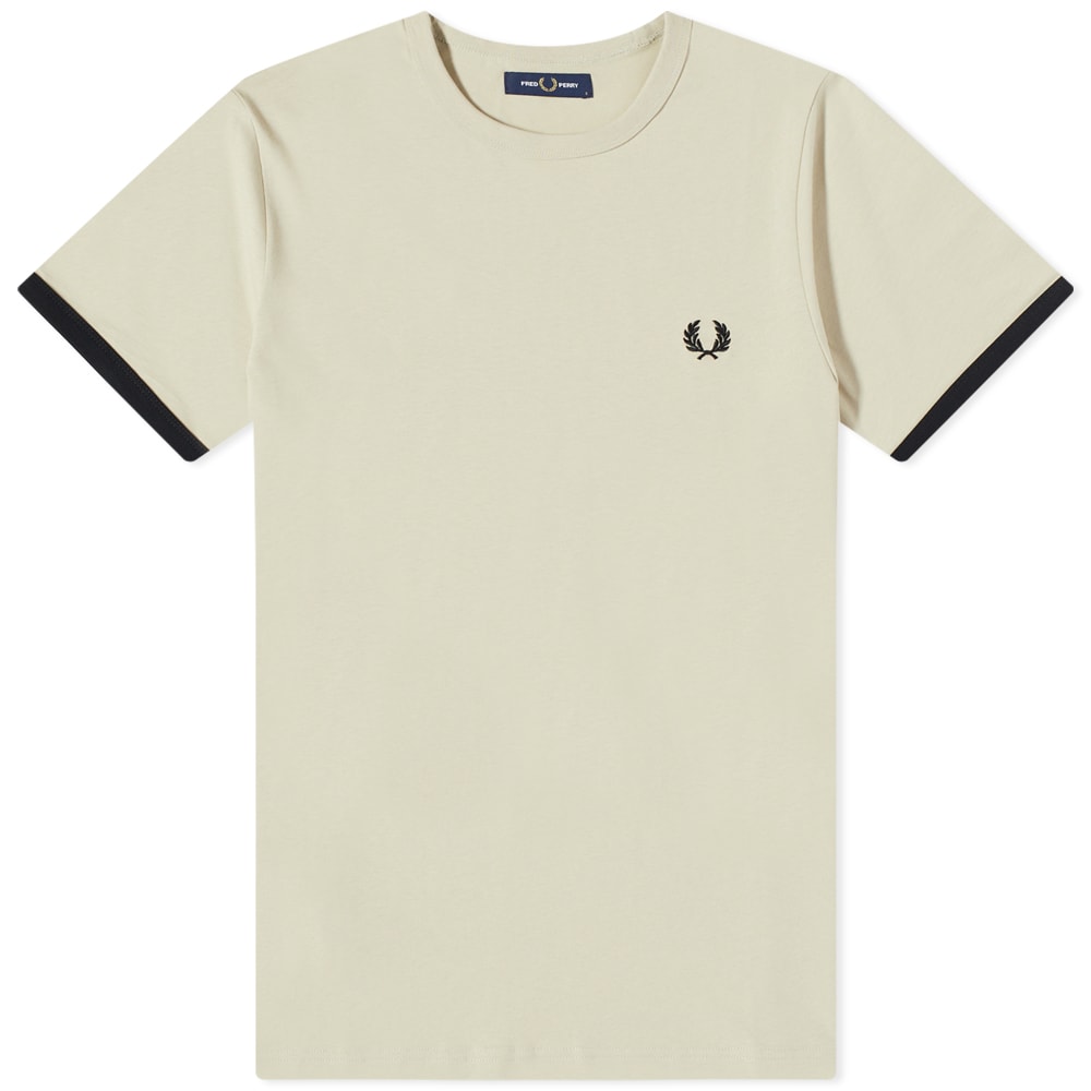 Fred Perry Ringer T-Shirt Light Oyster | END. (GB)
