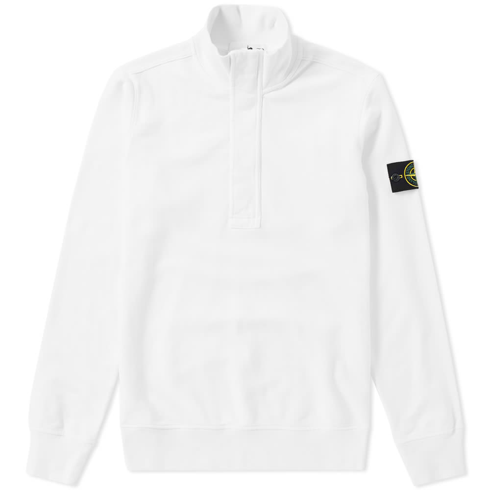 Stone Island Garment Dyed Half Zip Sweat White | END. (US)