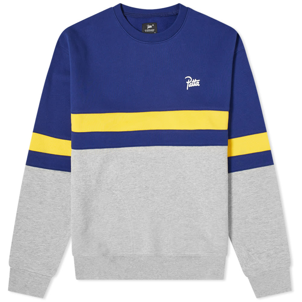 Patta Panel Crew Sweat Grey Melange | END. (UK)