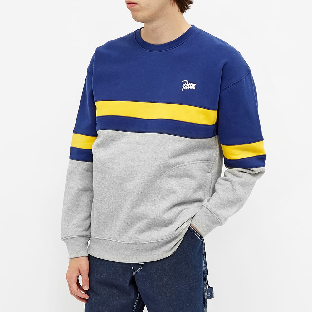 Patta Panel Crew Sweat Grey Melange | END. (UK)