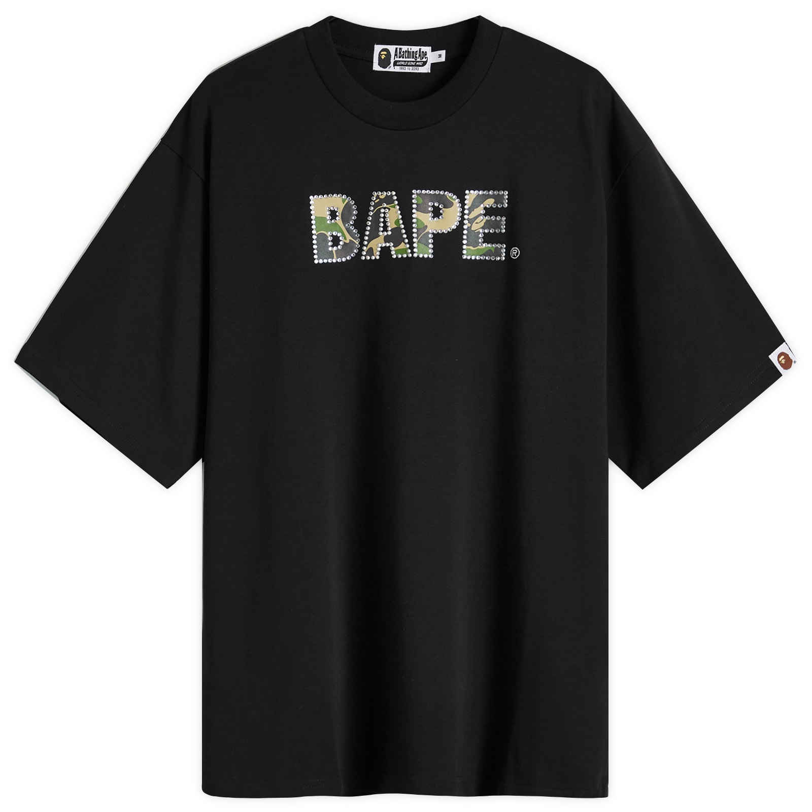 A Bathing Ape Logo Relaxed Soccer Jersey Black | END. (GB)
