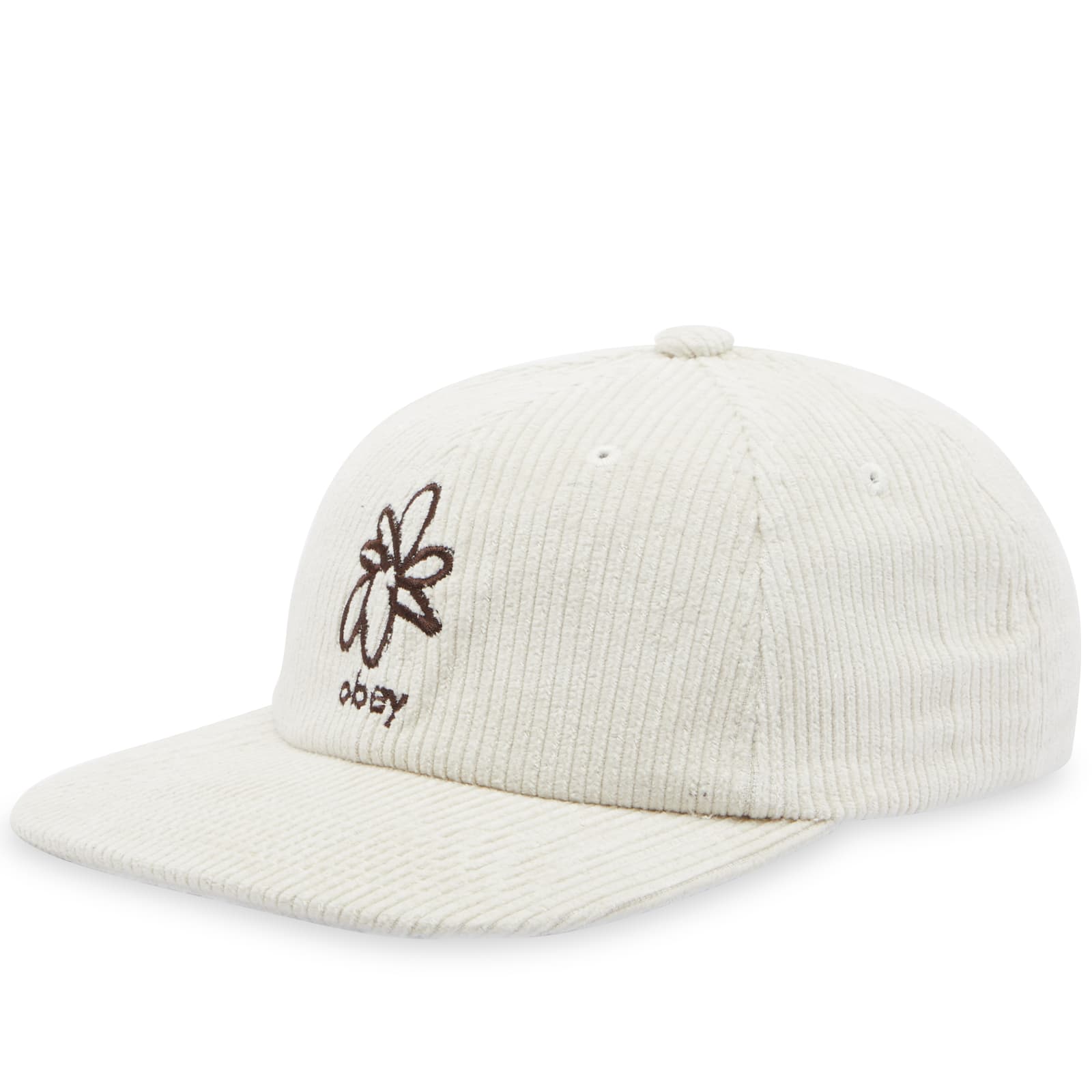 Obey Flower Cord 6-Panel Cap Unbleached | END.