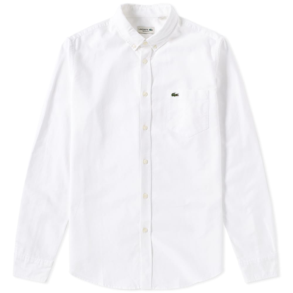 Lacoste Button Down Oxford Shirt White | END. (GB)