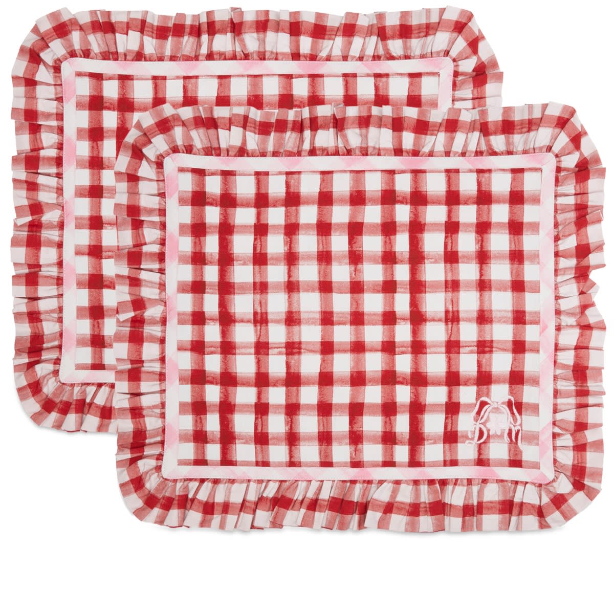 Damson Madder 2 Set Ruffle Placemat Gingham Mix | END. (KR)