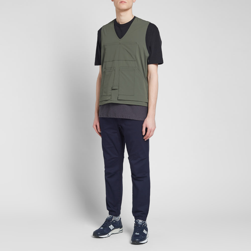 Beams Plus Pullover Utility Vest Nylon Cotton Fleece Olive | END.