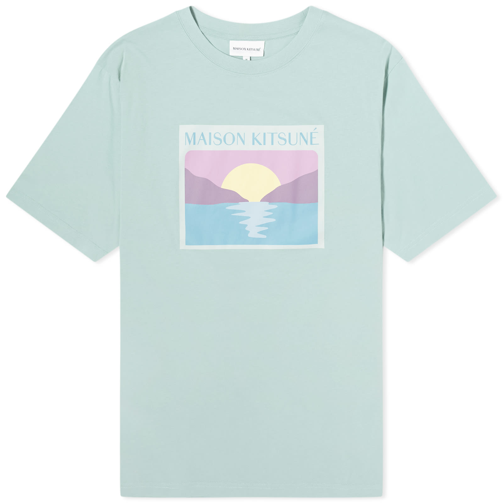 Maison Kitsuné Sunset Postcard Comfort T-Shirt Seafoam | END. (US)