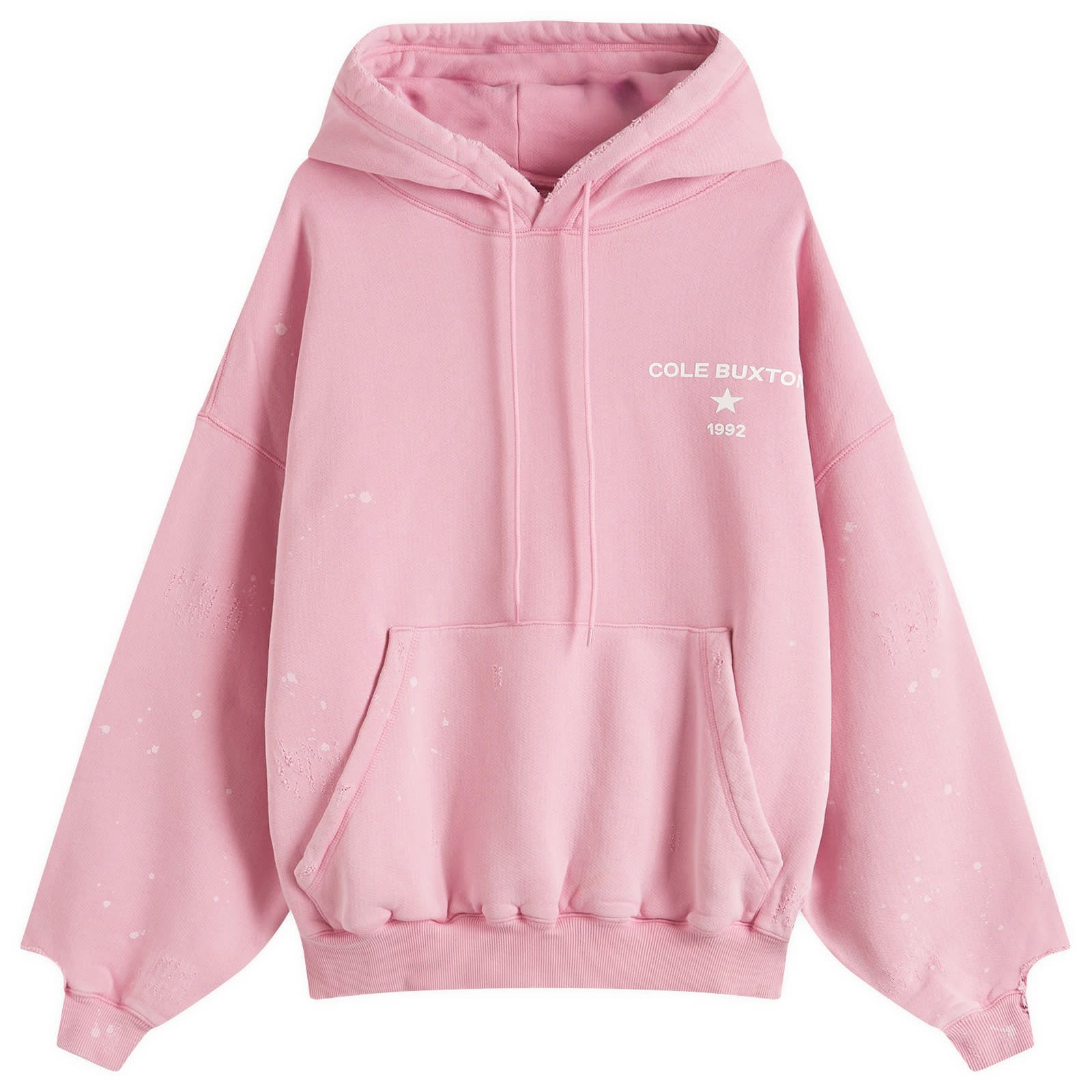 Cole Buxton 1992 Distressed Hoodie Washed Pink | END. (GB)