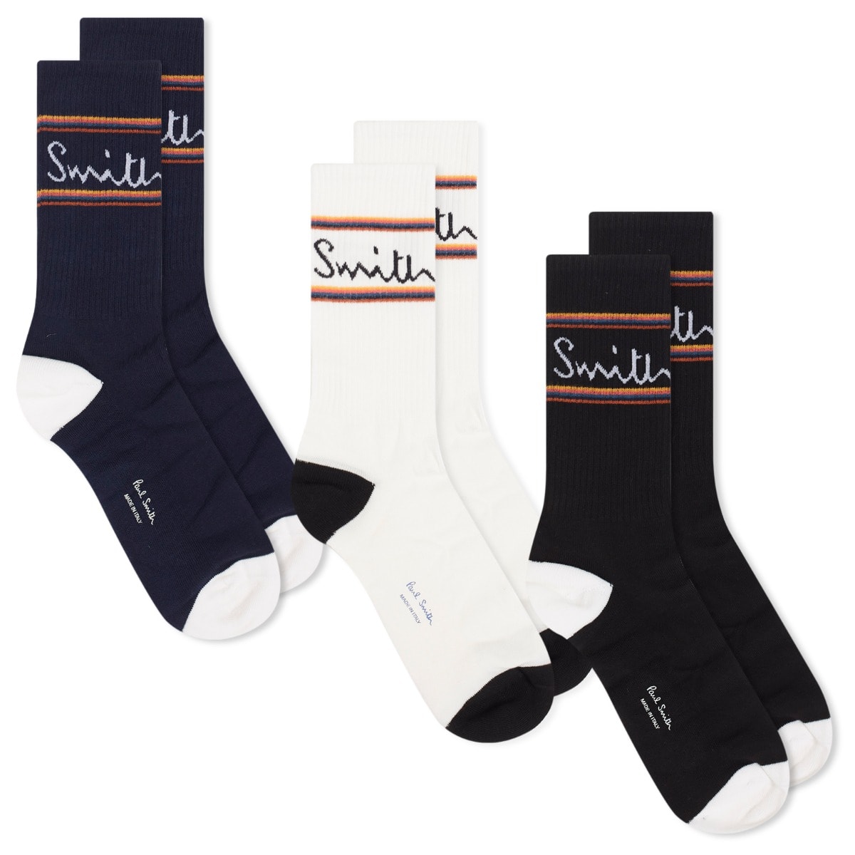 Paul Smith MNLN Sports Socks - 3-Pack Multicolour | END. (AR)