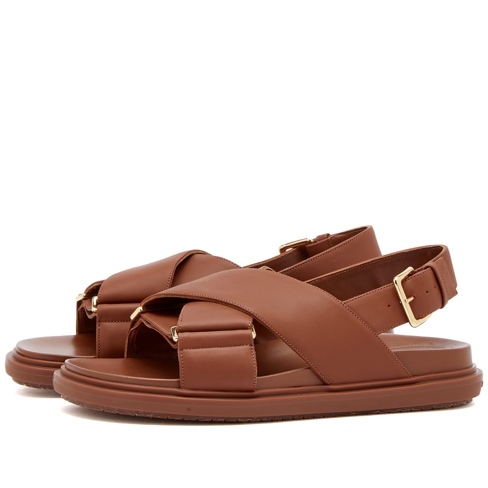 Marni Fussbett Sandal Gold Brown | END. (UK)
