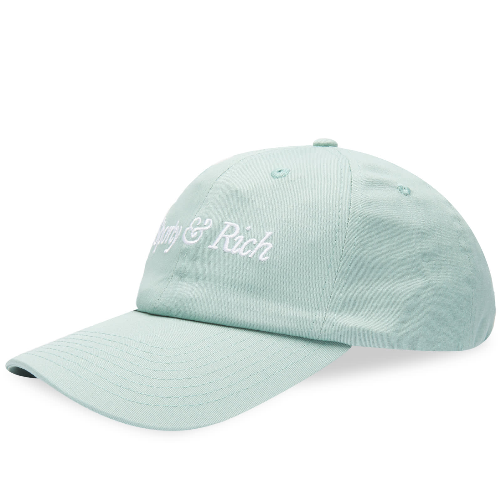 Sporty & Rich Italic Logo Cap Jade & White | END. (GB)