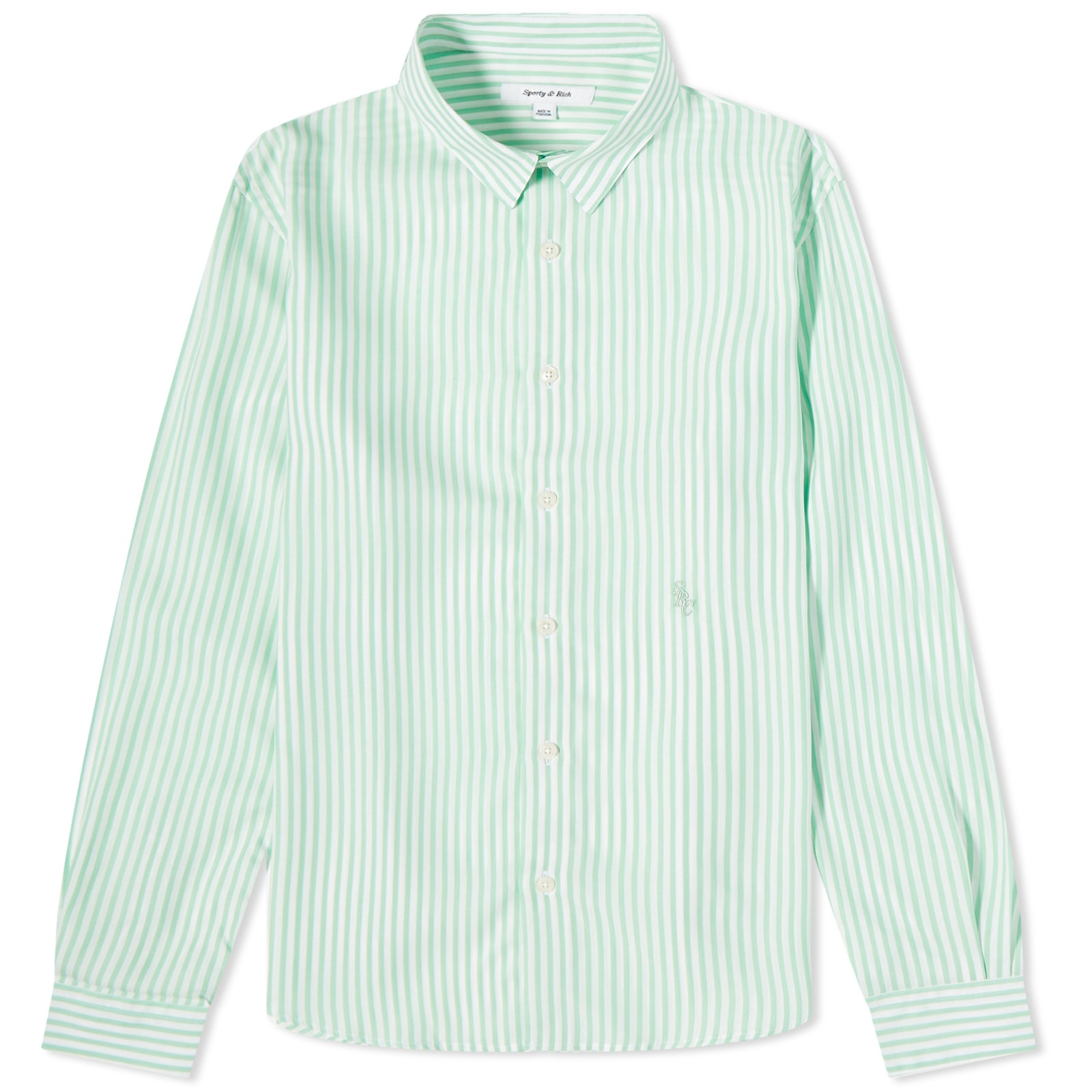 Sporty & Rich Src Tencel Shirt Green Striped | END. (JP)