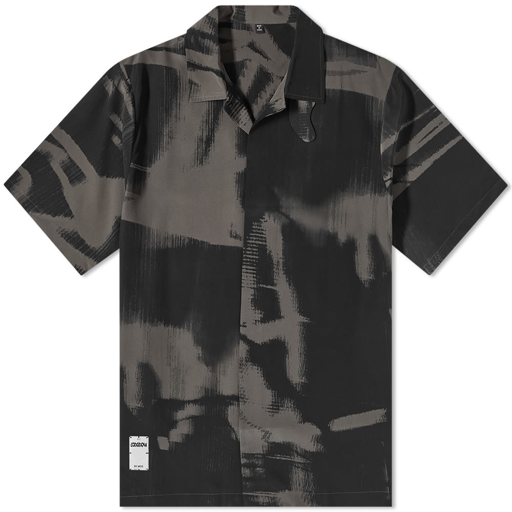 McQ Minimal Printed Vacation Shirt Darkest Black | END.