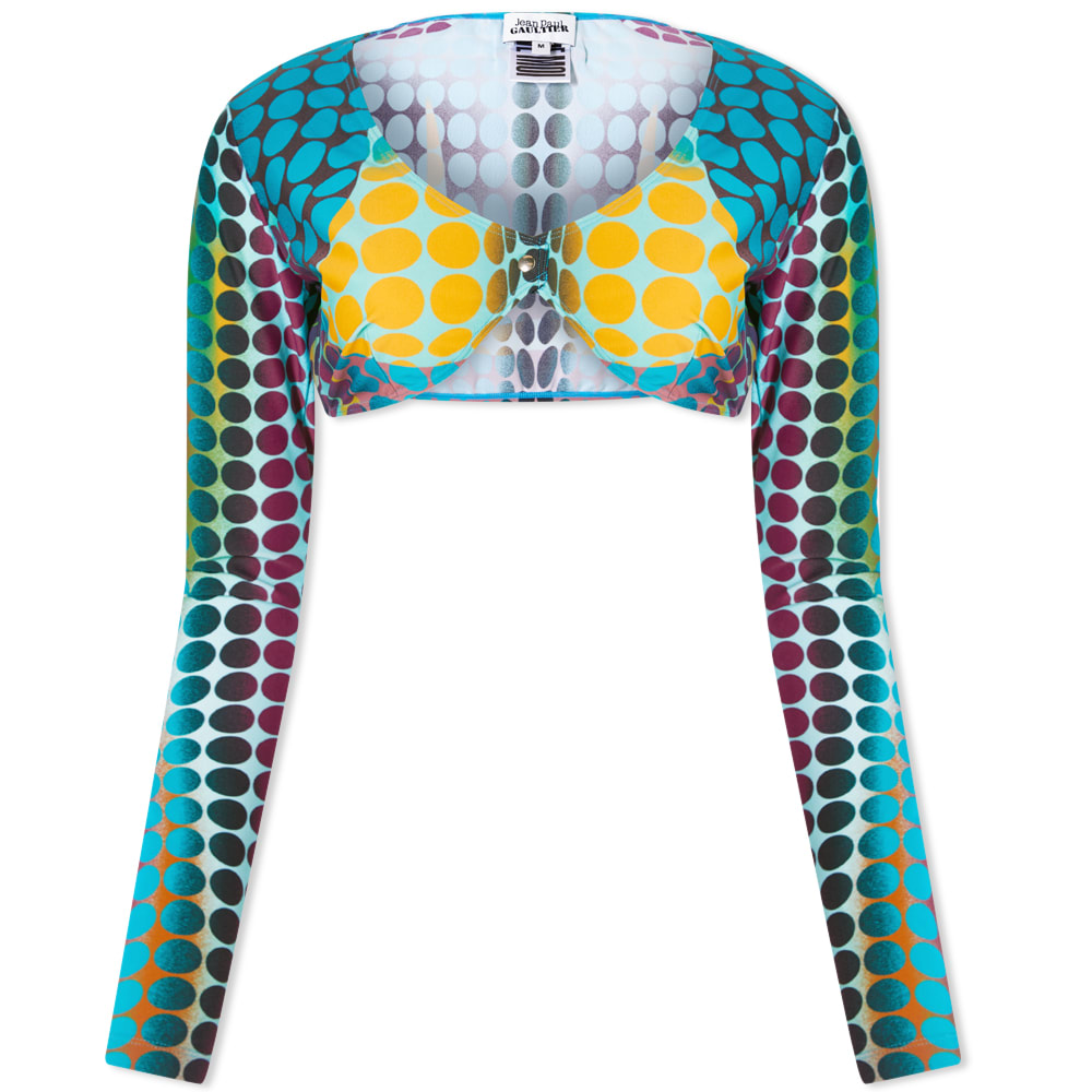 Jean Paul Gaultier Cyber Print Crop Top Blue, Purple & Yellow | END. (US)