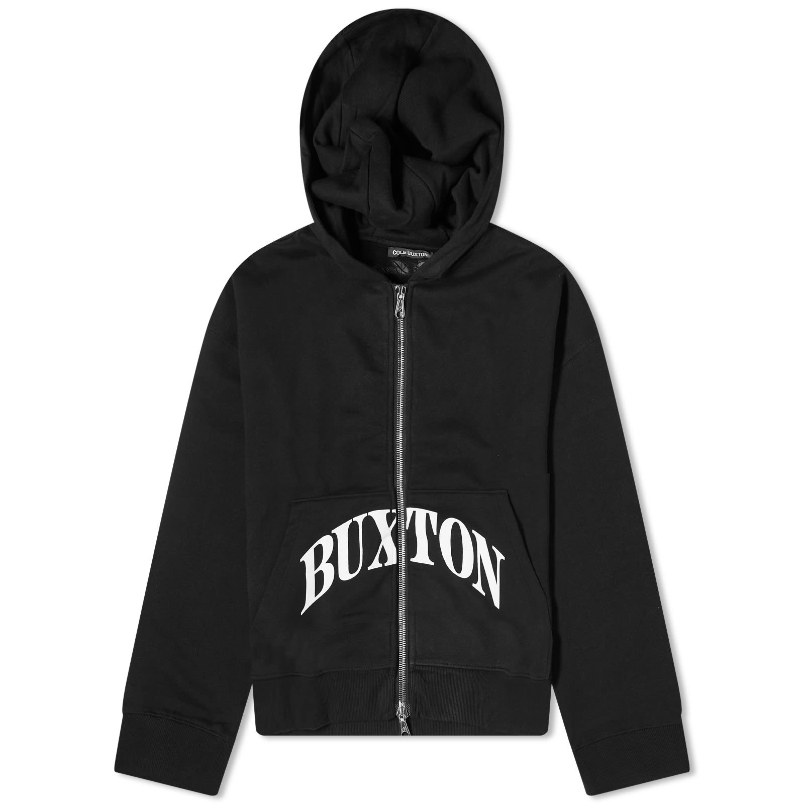 Cole Buxton Cropped Logo Zip Hoodie Black | END.