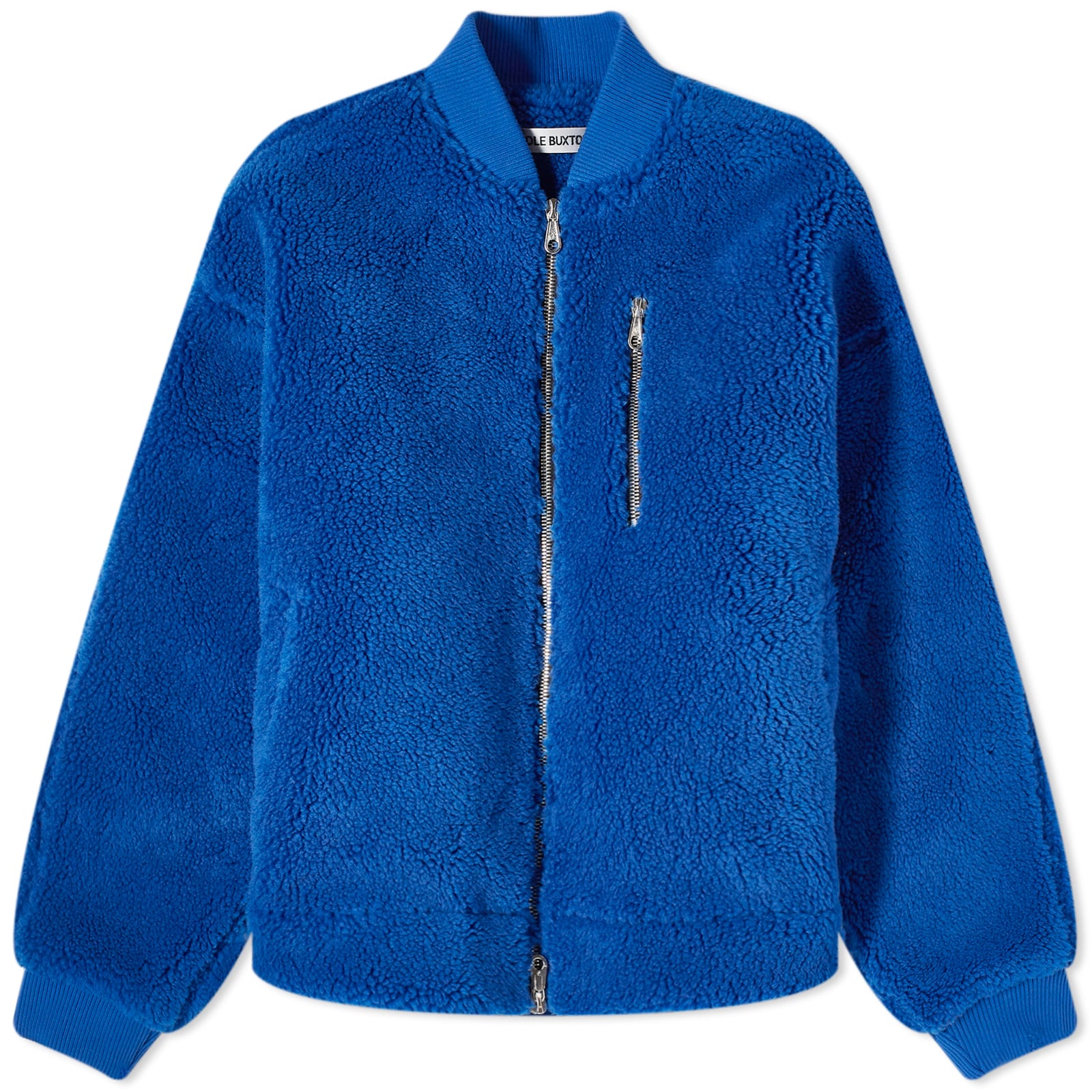 Cole Buxton Fleece Bomber Jacket Cobalt Blue | END. (US)