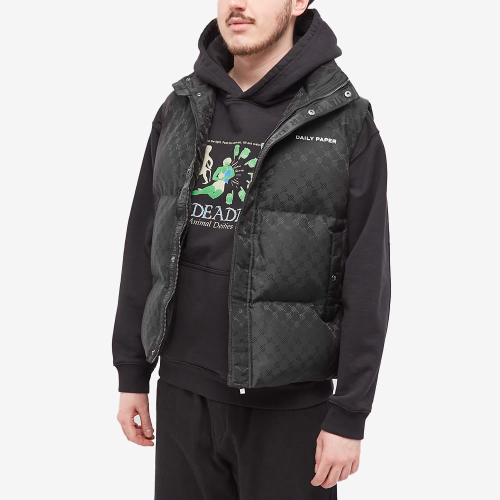 Daily Paper Pondo Monogram Down Vest Black | END. (KR)