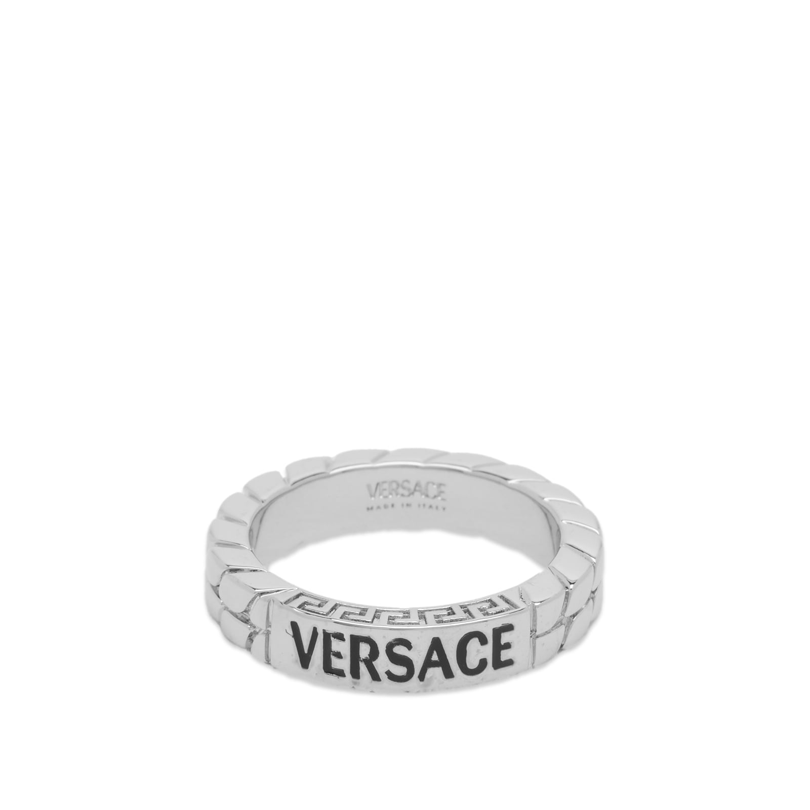 Versace Logo Ring Palladium | END. (JP)