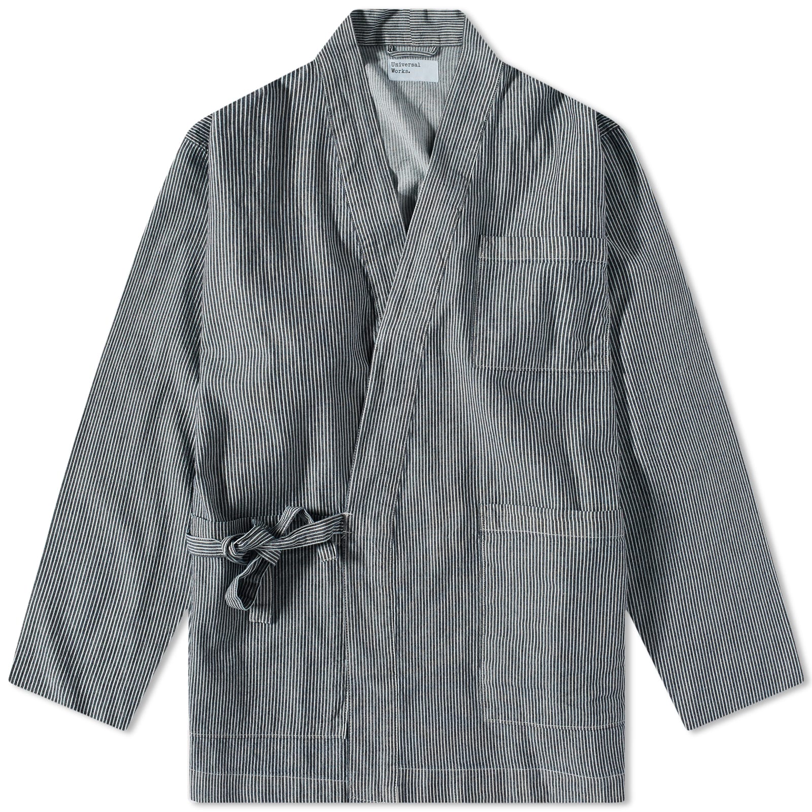 Universal Works Hickory Stripe Kyoto Work Jacket Indigo | END. (US)