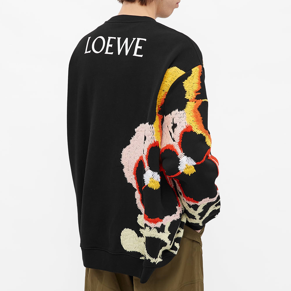 Loewe Pansies Embroidered Crew Sweat Black | END. (UK)