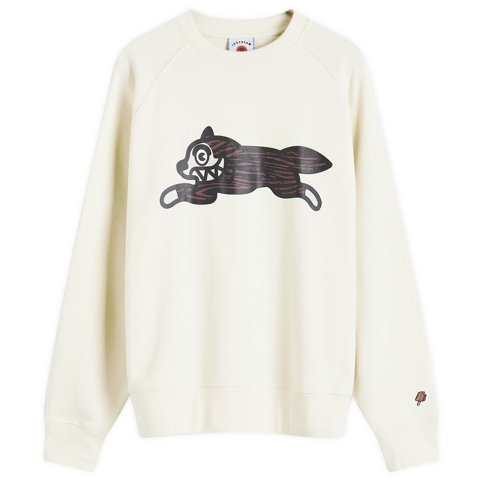 ICECREAM Woodgrain Running Dog Crewneck Ecru | END. (US)
