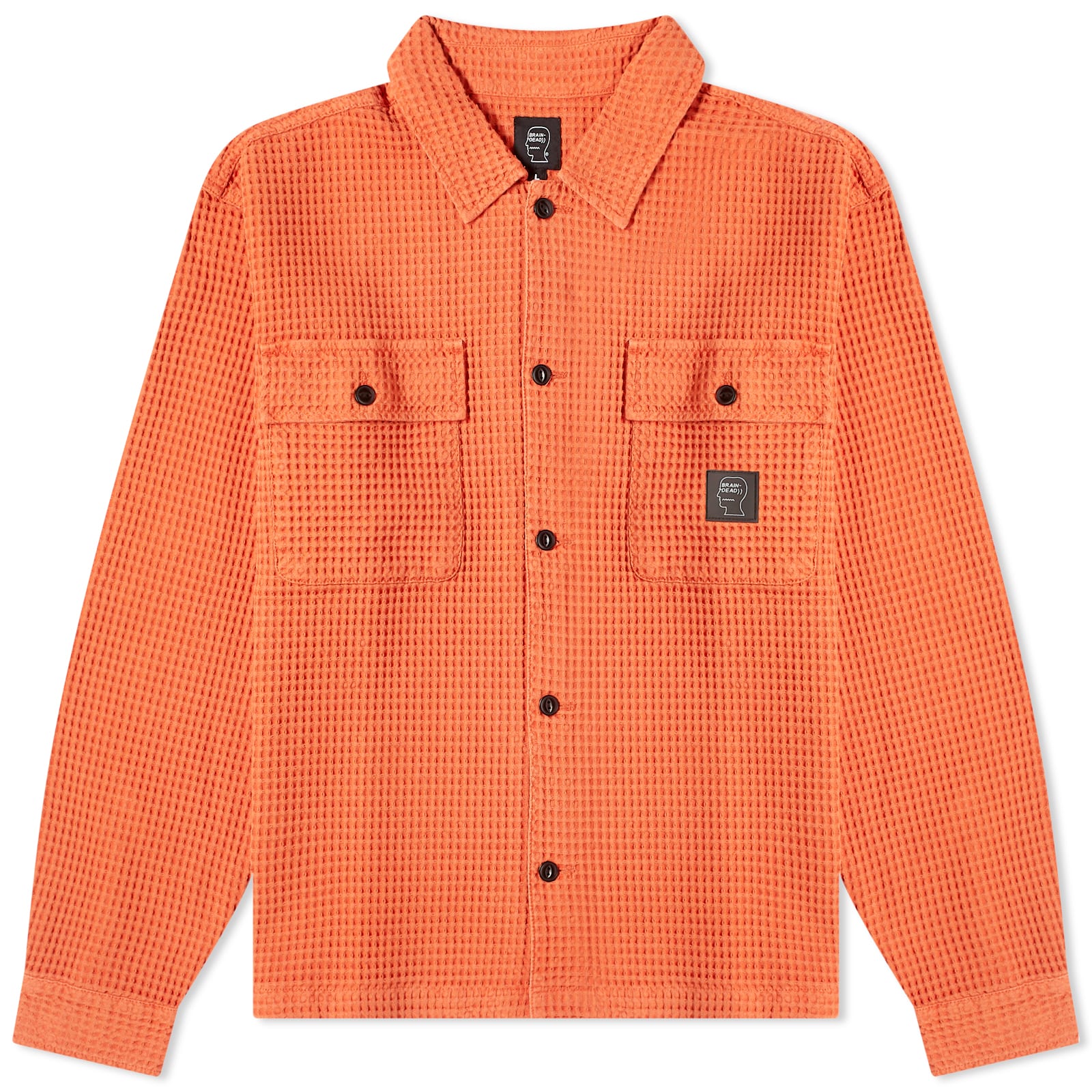 Brain Dead Waffle Button Overshirt Terracotta | END. (JP)