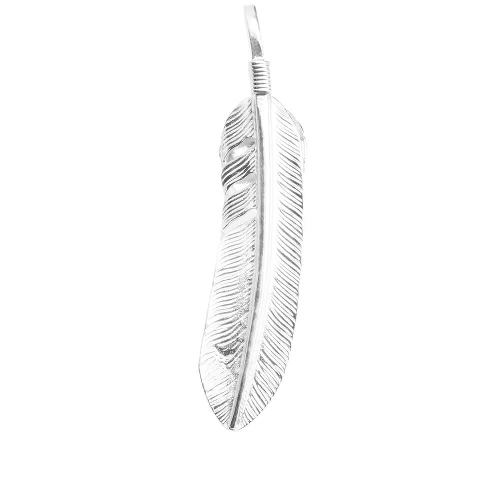 First Arrows Feather & Heart Medium Turquoise Pendant Silver | END. (UK)