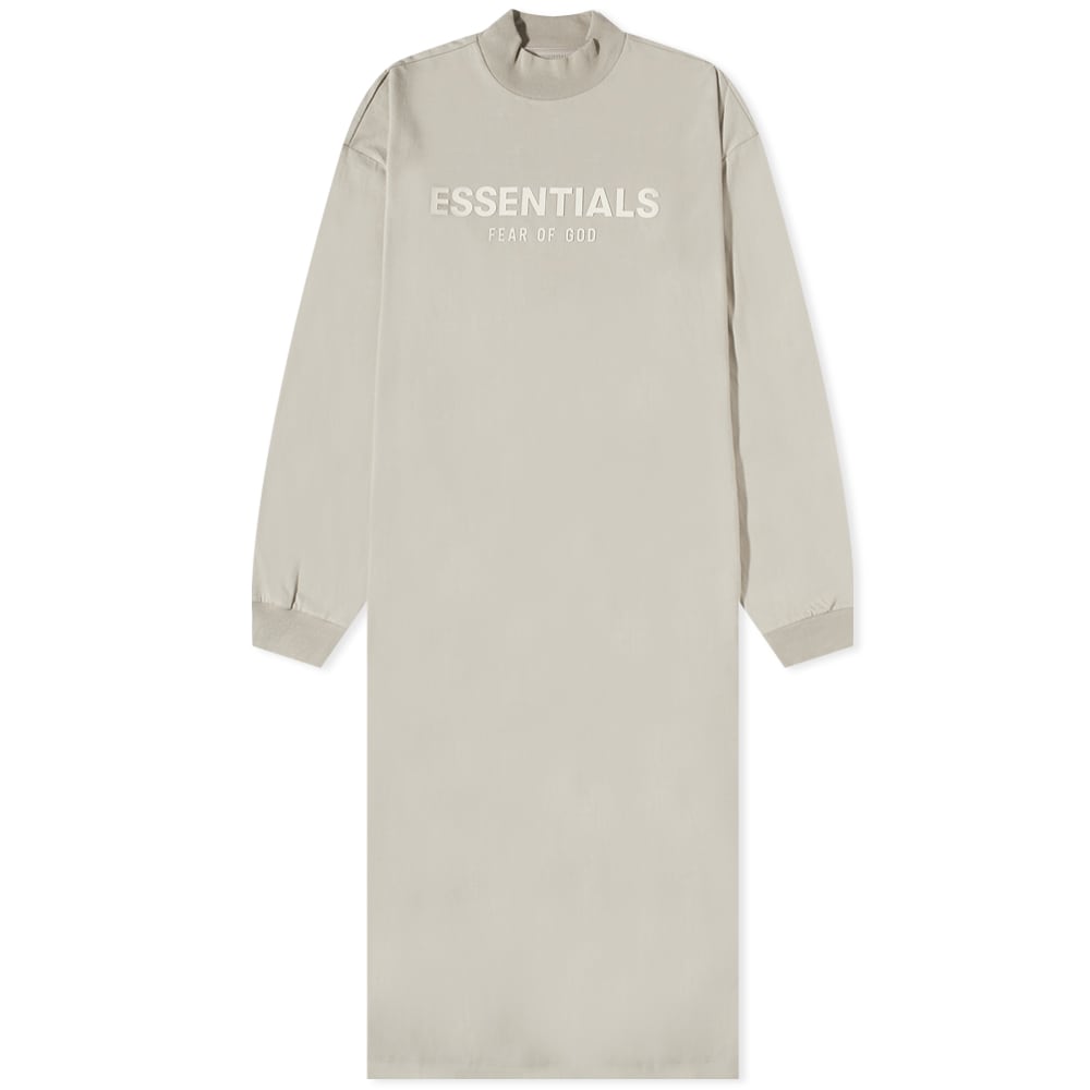 Fear of God ESSENTIALS Long Sleeve Logo Dress Smoke | END.