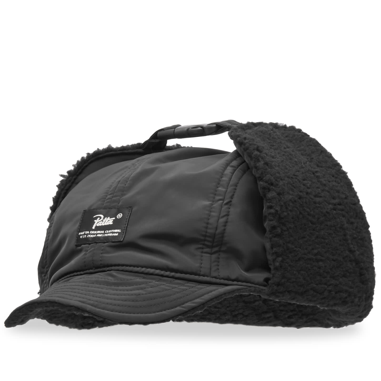 Patta Reversible Hunting Flap Cap Black | END. (GB)