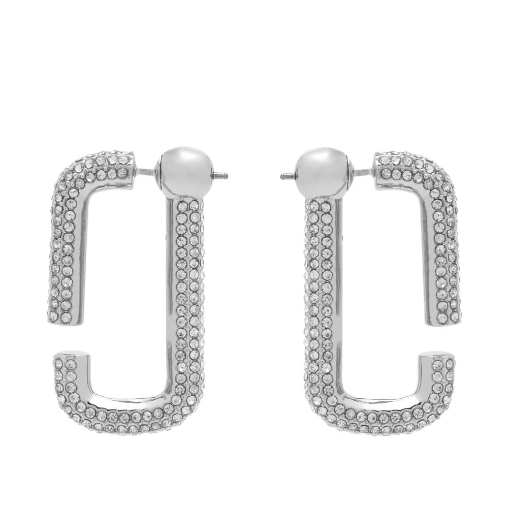 Marc Jacobs Pave Hoops Crystal & Silver | END. (US)