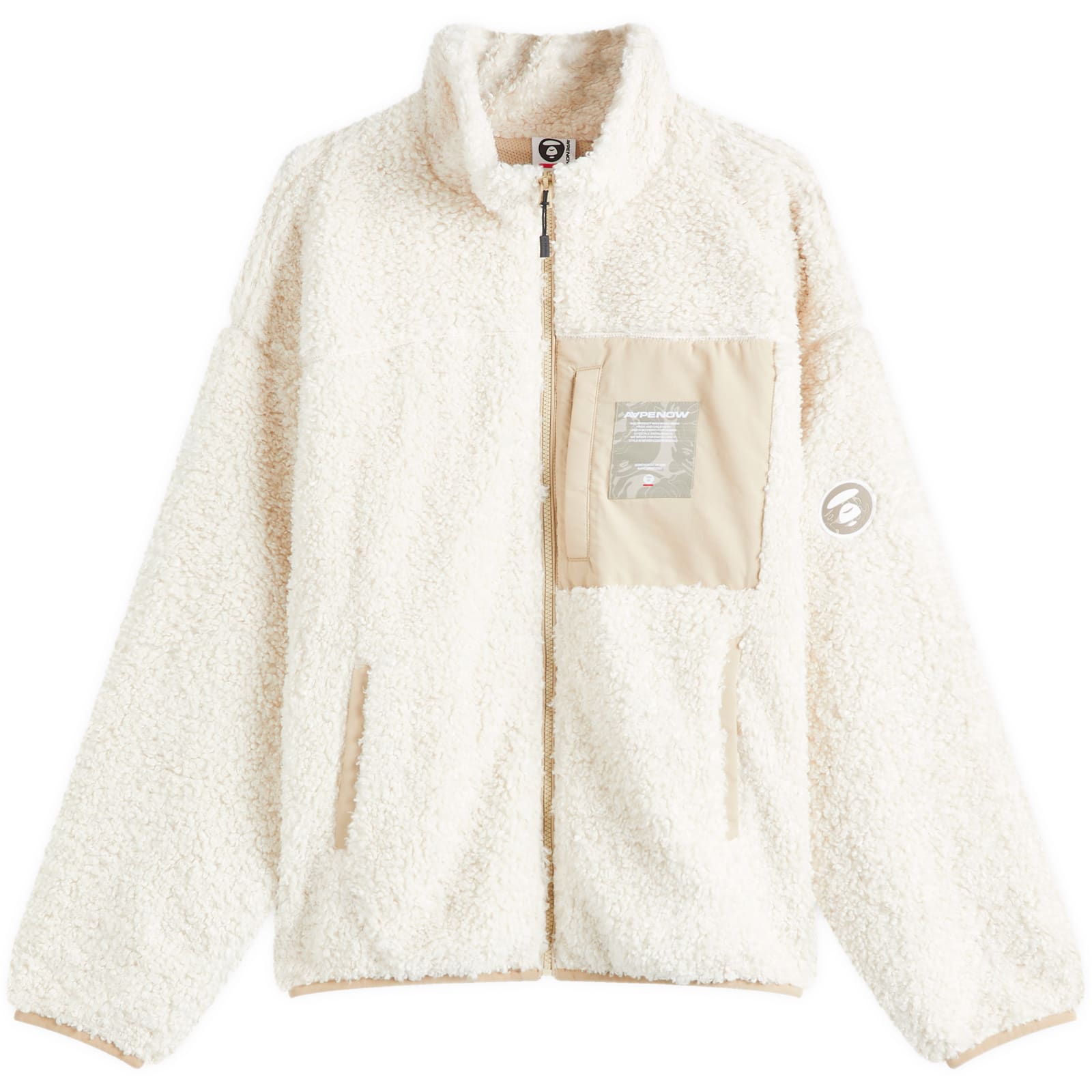 AAPE Now Zip Boa Fleece Ivory | END. (US)