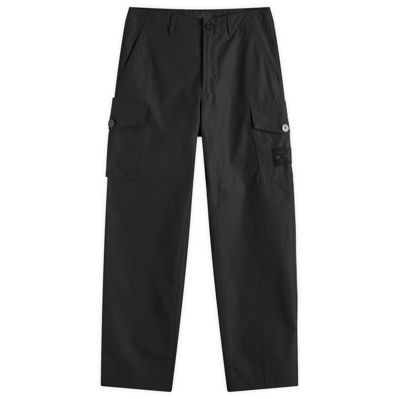 Stone Island Men's Ghost Piece Weatherproof Canvas Cargo Pants Black ...