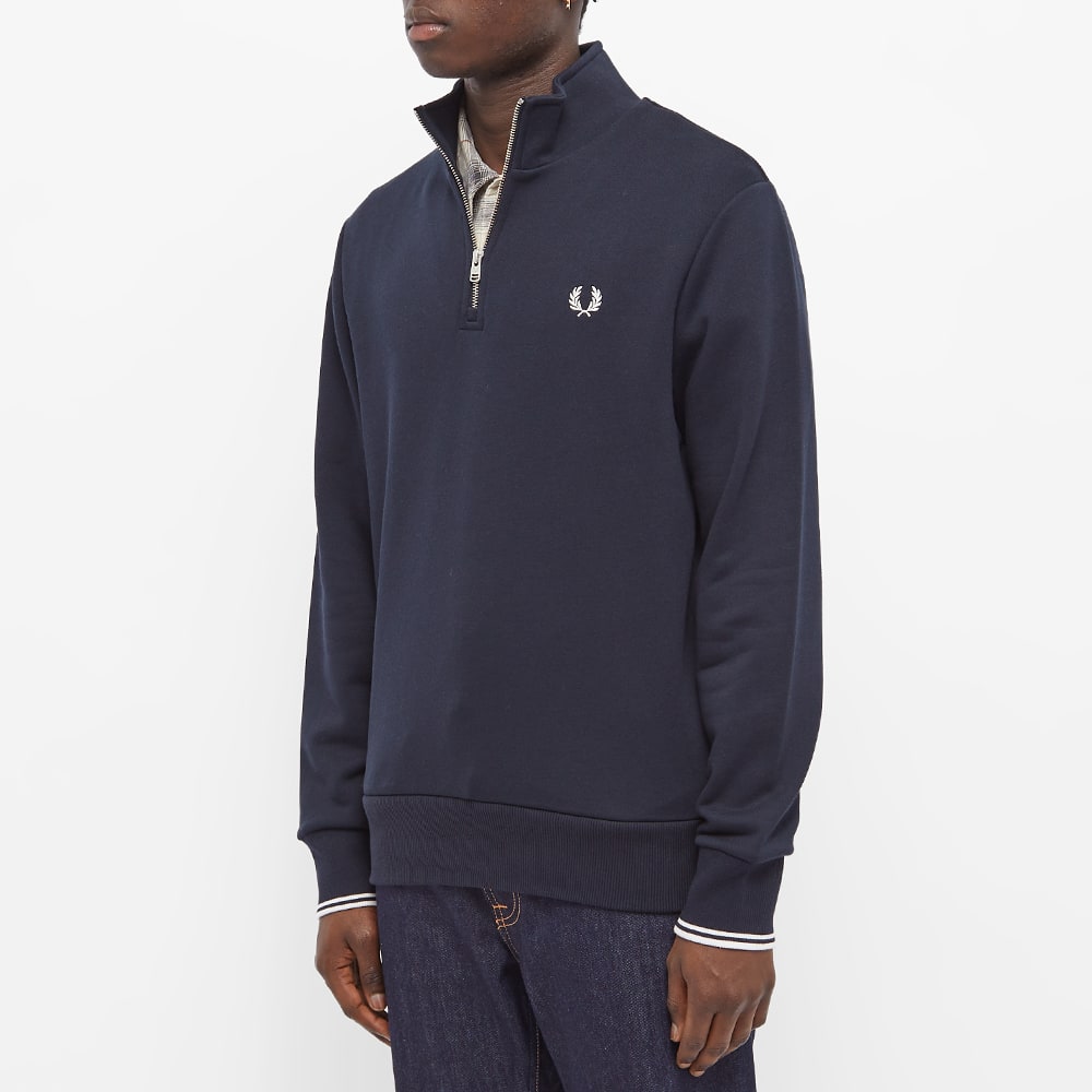 Fred Perry Quarter Zip Sweat Navy | END. (KR)