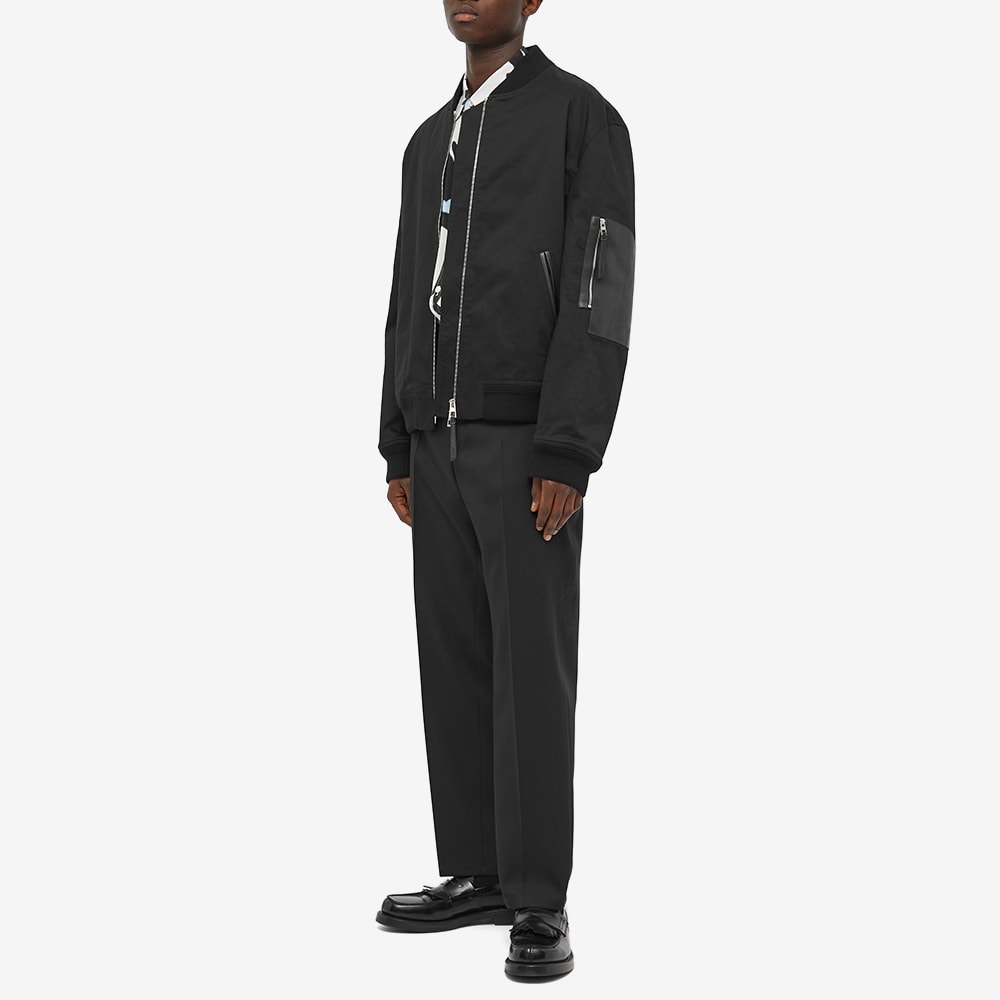 Loewe Anagram Leather Patch Bomber Jacket Black | END. (US)