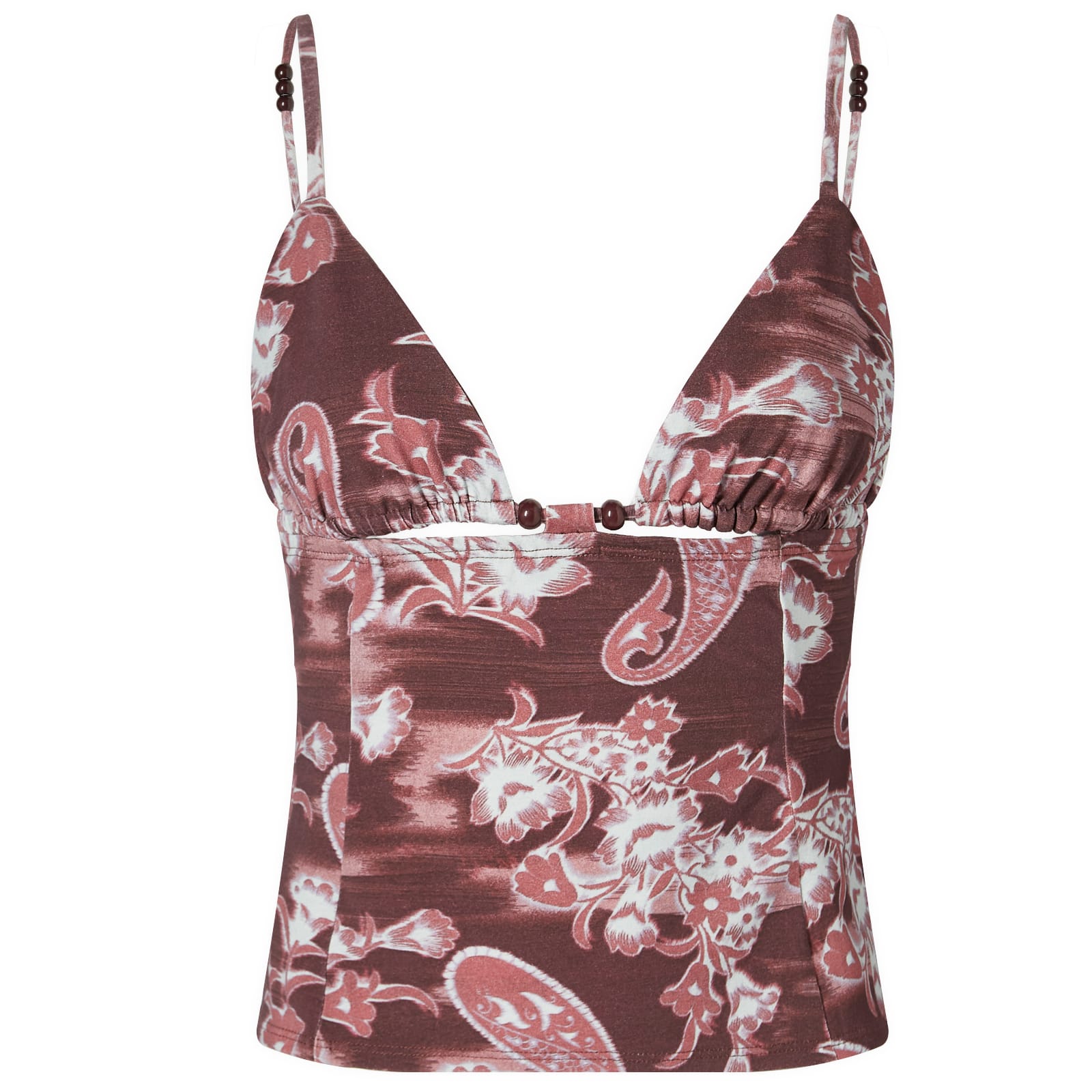 Miaou Ellie Top Median Paisley Burgundy | END. (US)