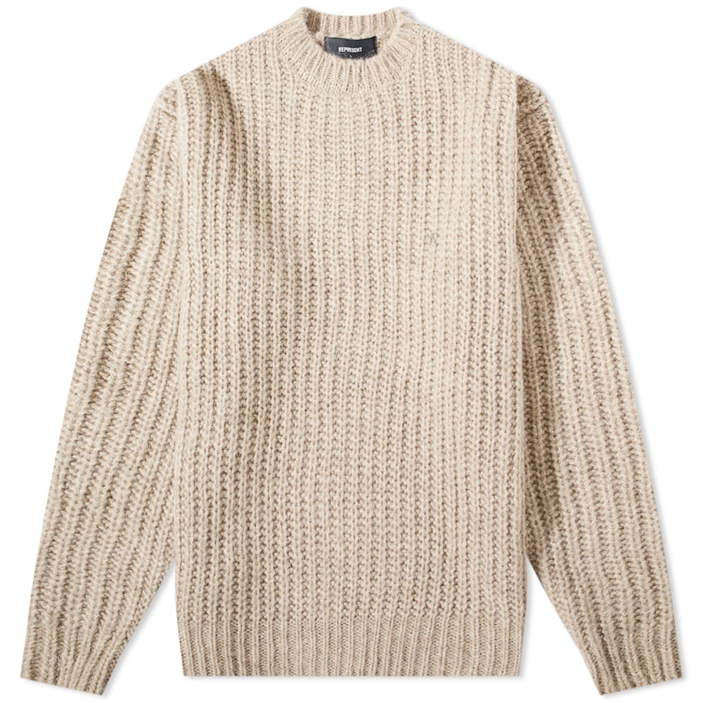Represent Heavy Rib Knitted Sweater Wheat | END. (US)